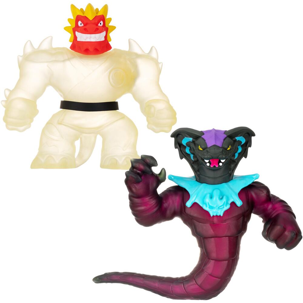 Heroes of Goo Jit Zu Glow Shifters Versus Pack Ultraglow Blazagon and Shadowfang Viper Figure Pack
