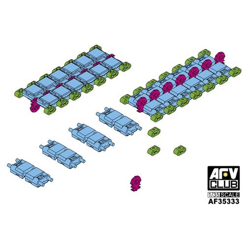 AFV Club DIEHL 828G Workable Tank Track Links Set 1:35 Scale