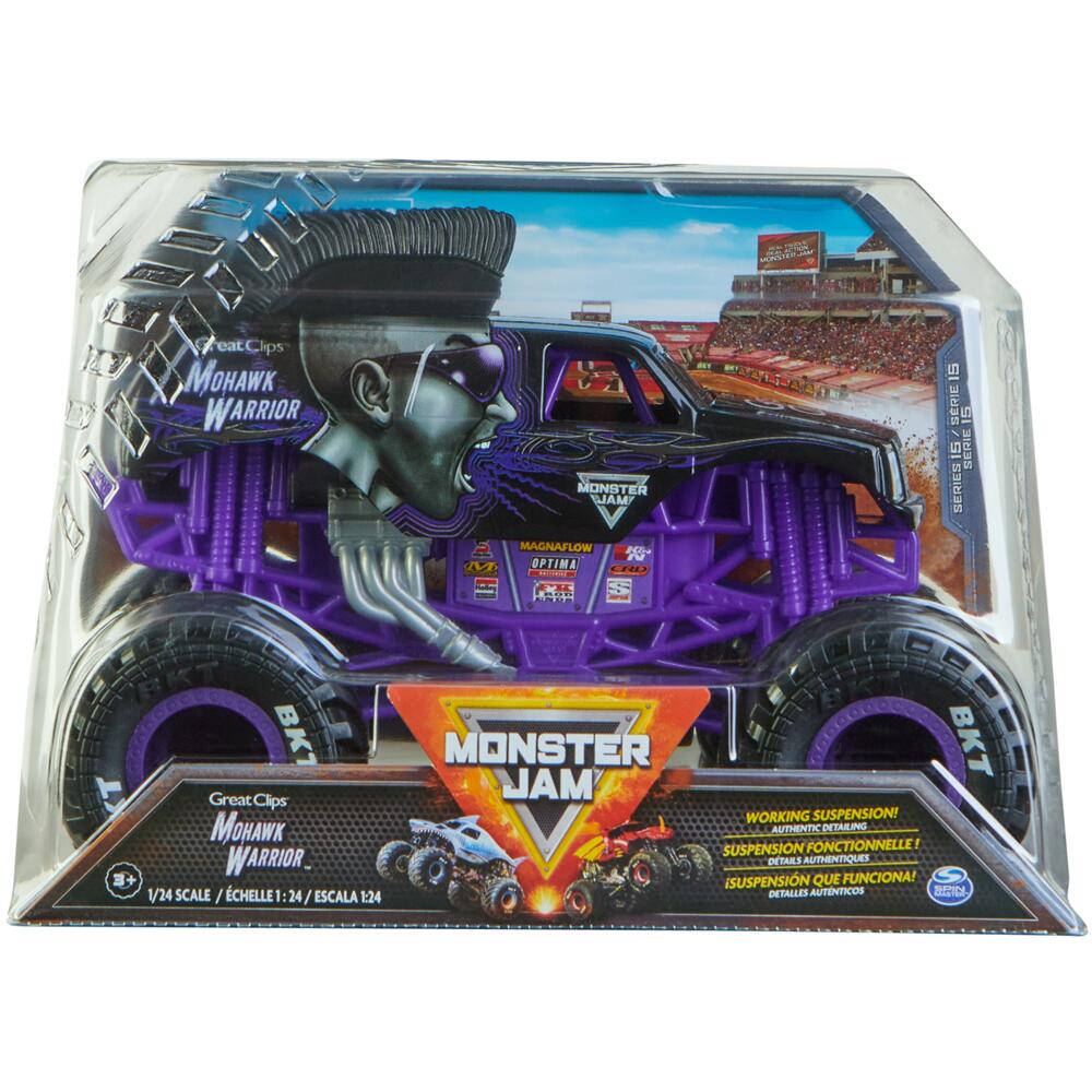 Monster Jam Die Cast True Metal Truck 1:24 GREAT CLIPS MOHAWK WARRIOR