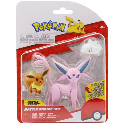 Pokemon Battle Figure Set ESPEON EEVEE and SNOM 3 Pack