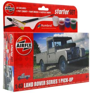Airfix Land Rover Series 1 Pick-Up Starter Set Model Kit Scale 1/43