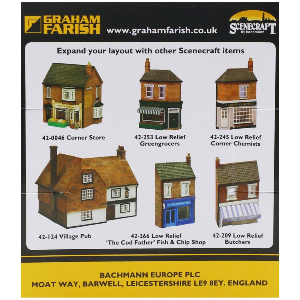 Scenecraft Graham Farish Low Relief Model Shop N Gauge Model Railway Building