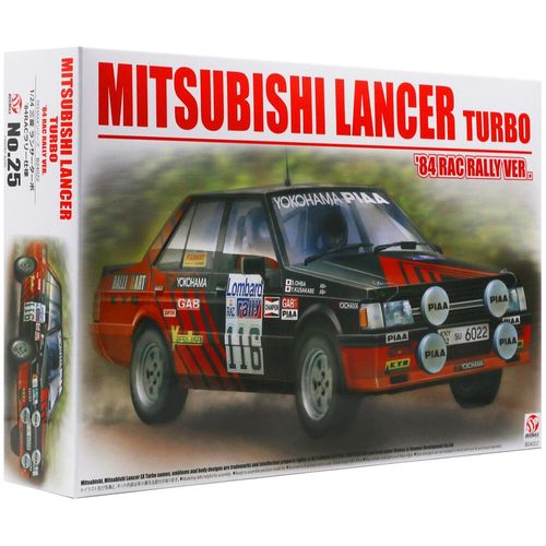 Beemax Mitsubishi Lancer Turbo 1984 RAC Rally Version Model Kit Scale 1:24