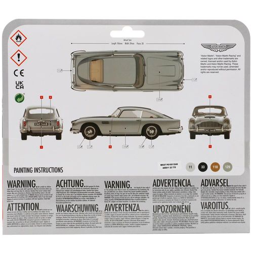 Airfix Starter Set Aston Martin DB5 Classic Sports Car Model Kit Scale 1/43