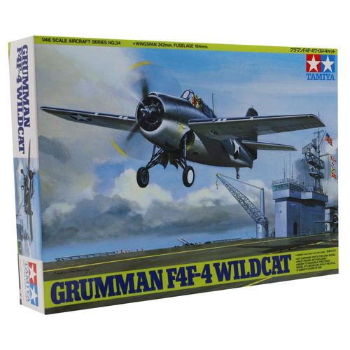 Tamiya 61034 Grumman F4F-4 Wildcat Plastic Model Kit Scale 1/48