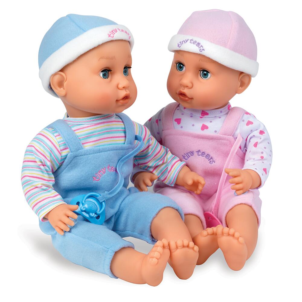 Tiny Tears Best Friends Twin Dolls Timmy and Tilly for Ages 3+