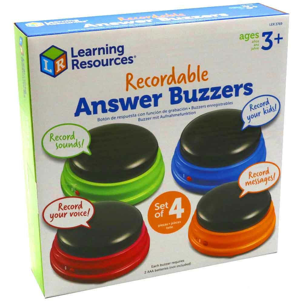 Learning Resources RECORDABLE Answer Buzzers Set of 4