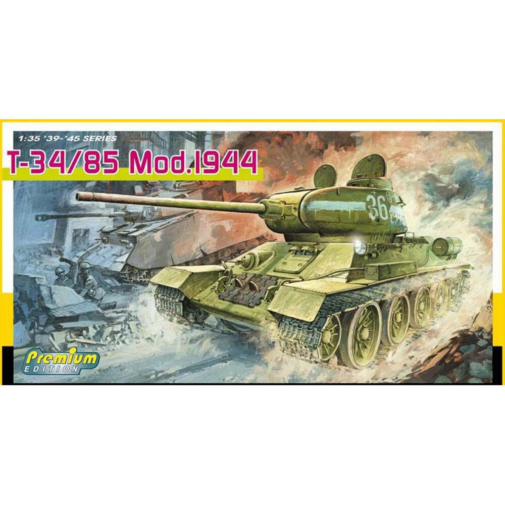 Dragon T34/85 Mod. 1944 Premium Edition Tank Model Kit 1:35 Scale