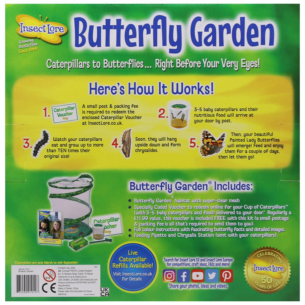 Live Butterfly Garden Butterfly Hatching Kit HE191418 Butterfly