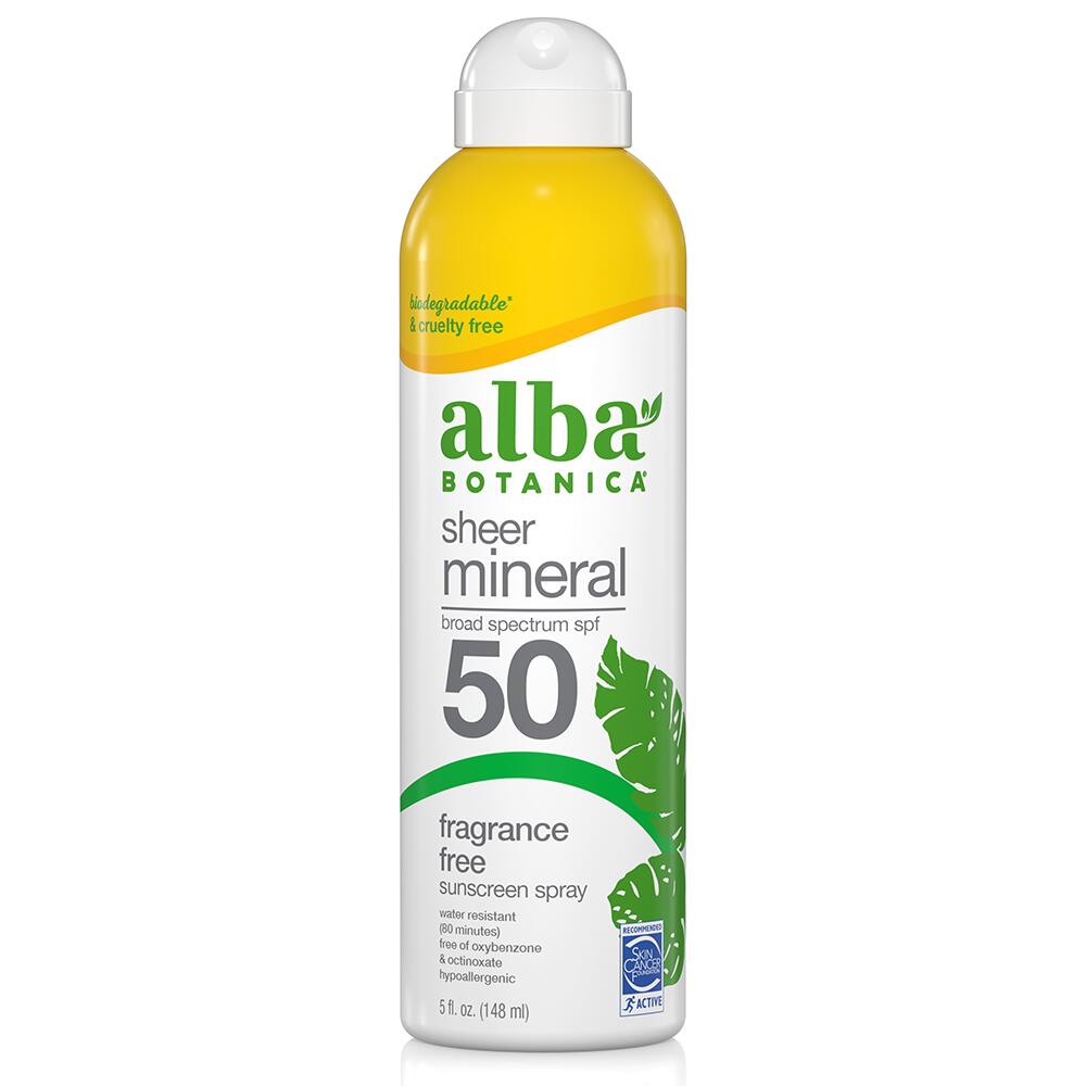 Alba Botanica Sheer Mineral Broad Spectrum SPF50 Sunscreen Spray 148ml