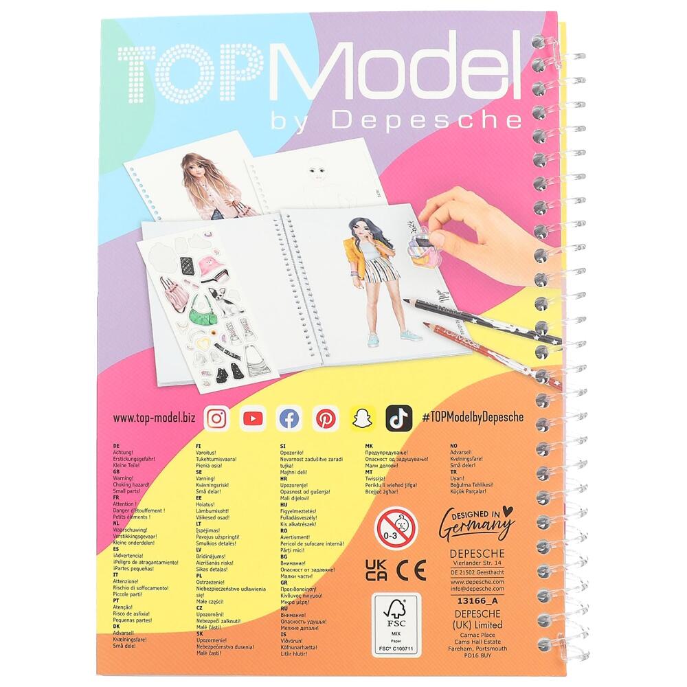 Depesche TOPModel Pocket Colouring Book CHRISTY & MIJU