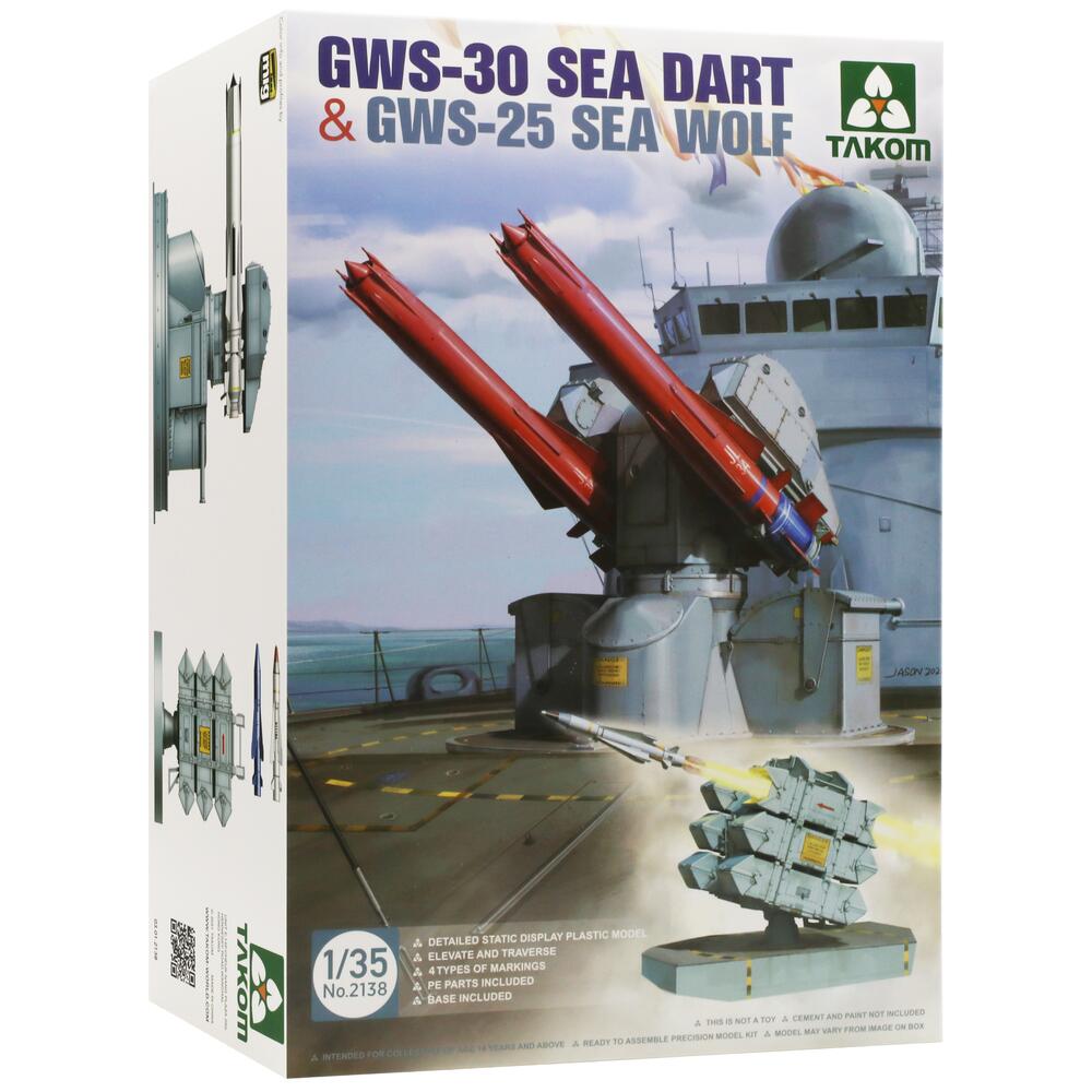 Takom GWS-30 Sea Dart & GWS-25 Sea Wolf Military Model Kit Scale 1:35
