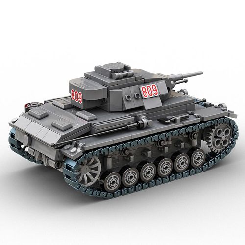 BUILDARMY Panzer III Ausf.J German Tank Brick Construction Kit