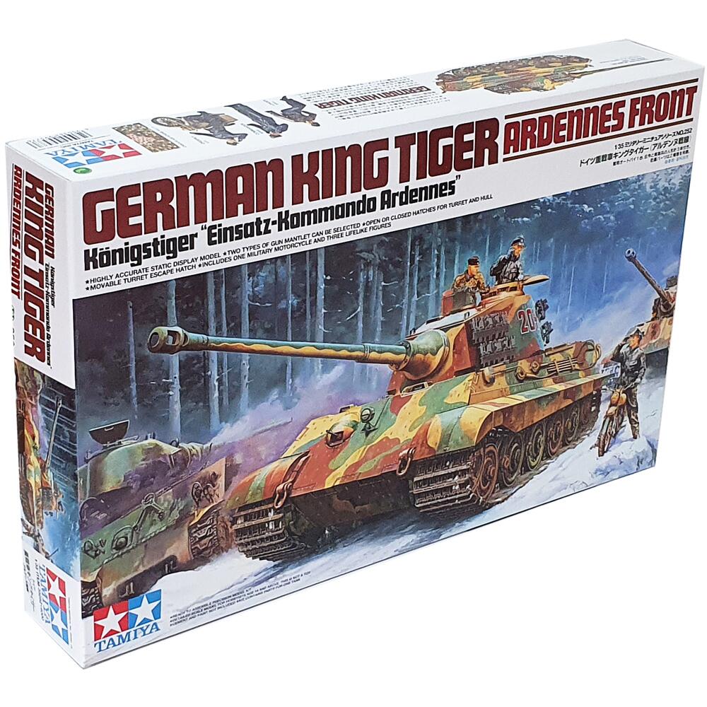 Tamiya German King Tiger Tank Ardennes Front Model Kit Set 35252 Scale 1/35