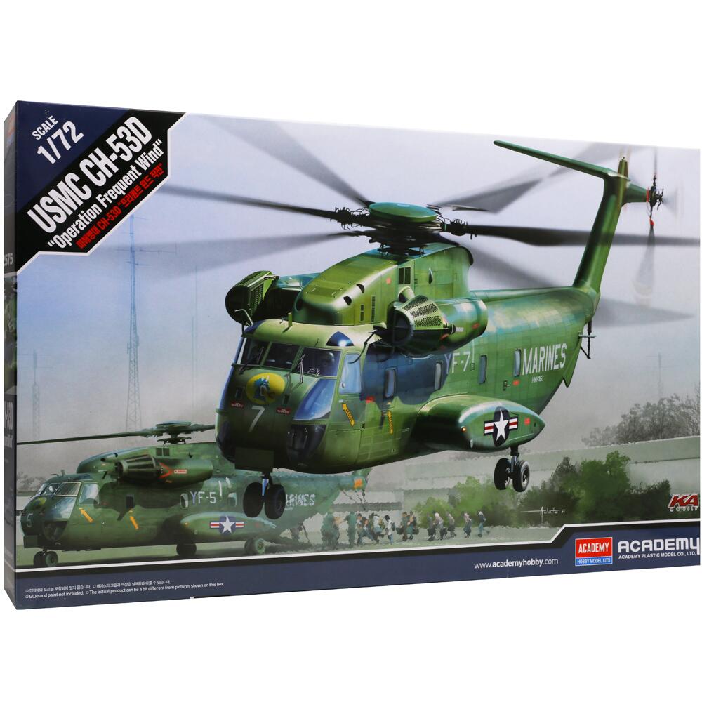 Academy USMC CH-53D Operation Frequent Wind Helicopter Model Kit Scale 1:72