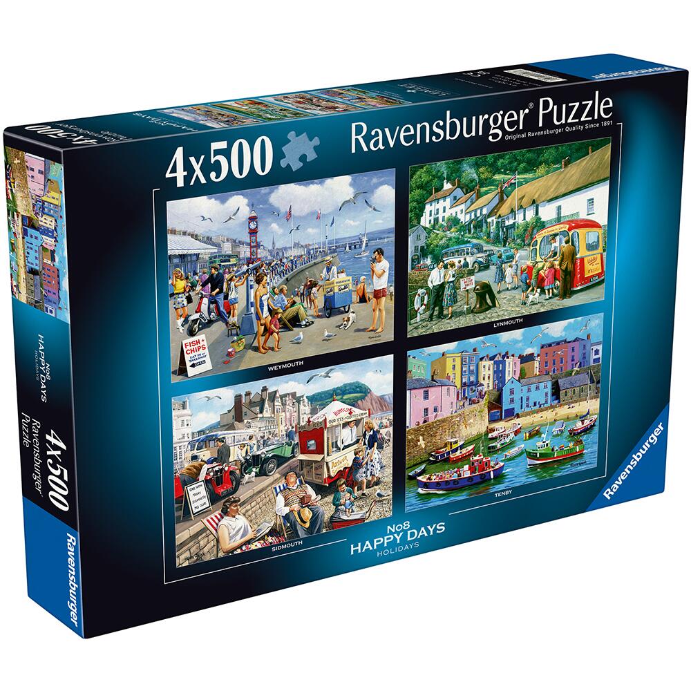 Ravensburger Happy Days No 8 Holidays 4x 500 Piece Jigsaw Puzzles