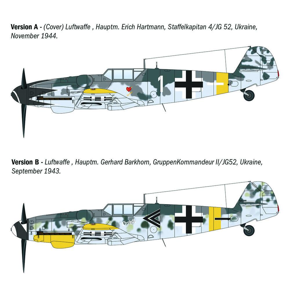 Italeri Messerschmitt Bf 109 G-6 WWII Aces Military Aircraft Model Kit ...