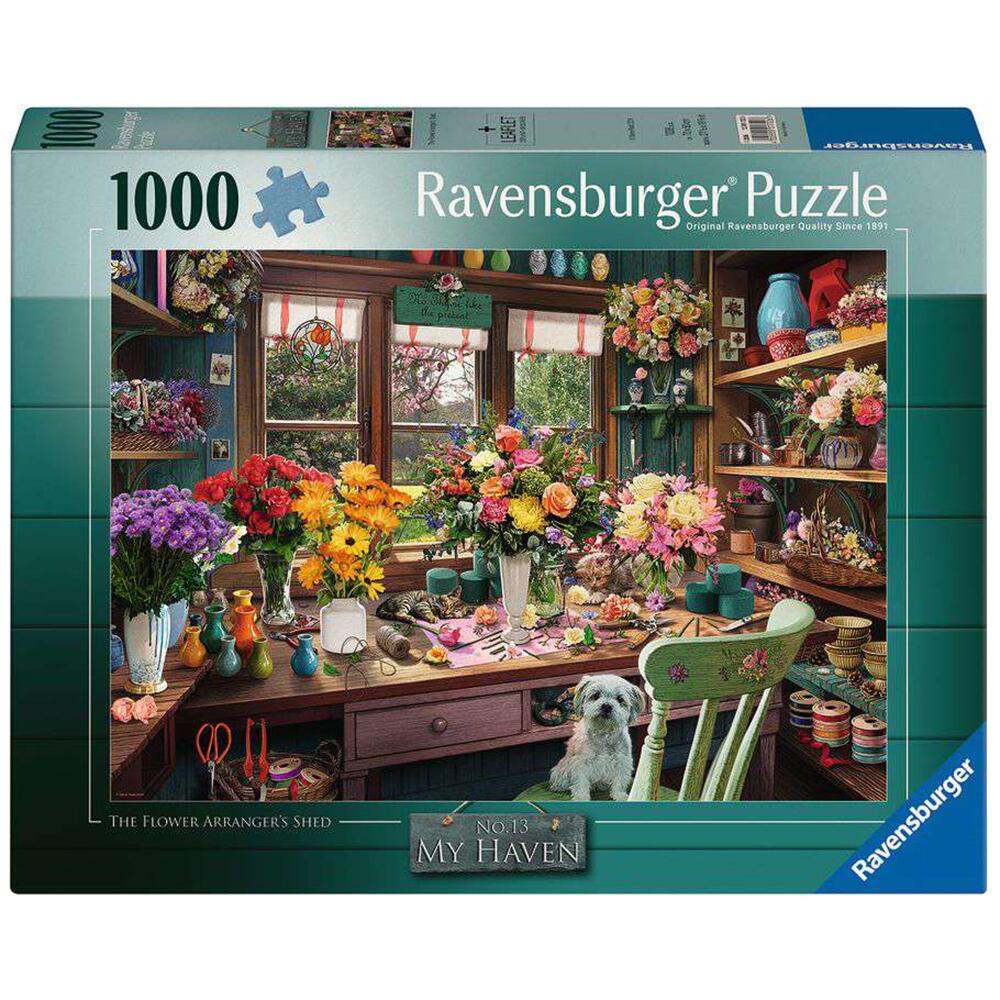 Ravensburger My Haven 13 The Flower Arrangers Shed 1000 Piece Jigsaw Puzzle