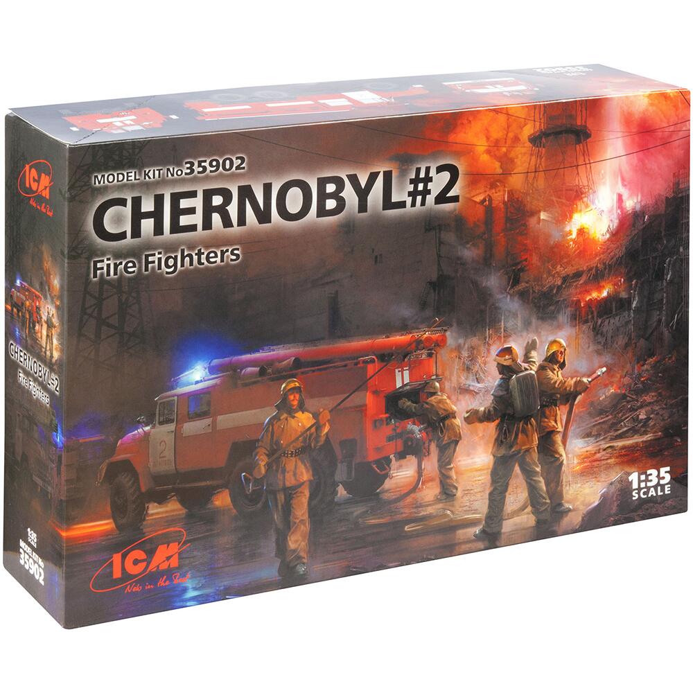 ICM Chernobyl Fire Fighters Diorama with AC-40-137A Fire Truck No2 ...