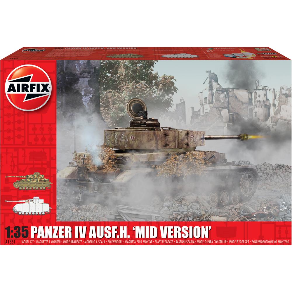 Airfix Panzer IV Ausf.H, Mid Version German Tank Model Kit (Scale 1:35)