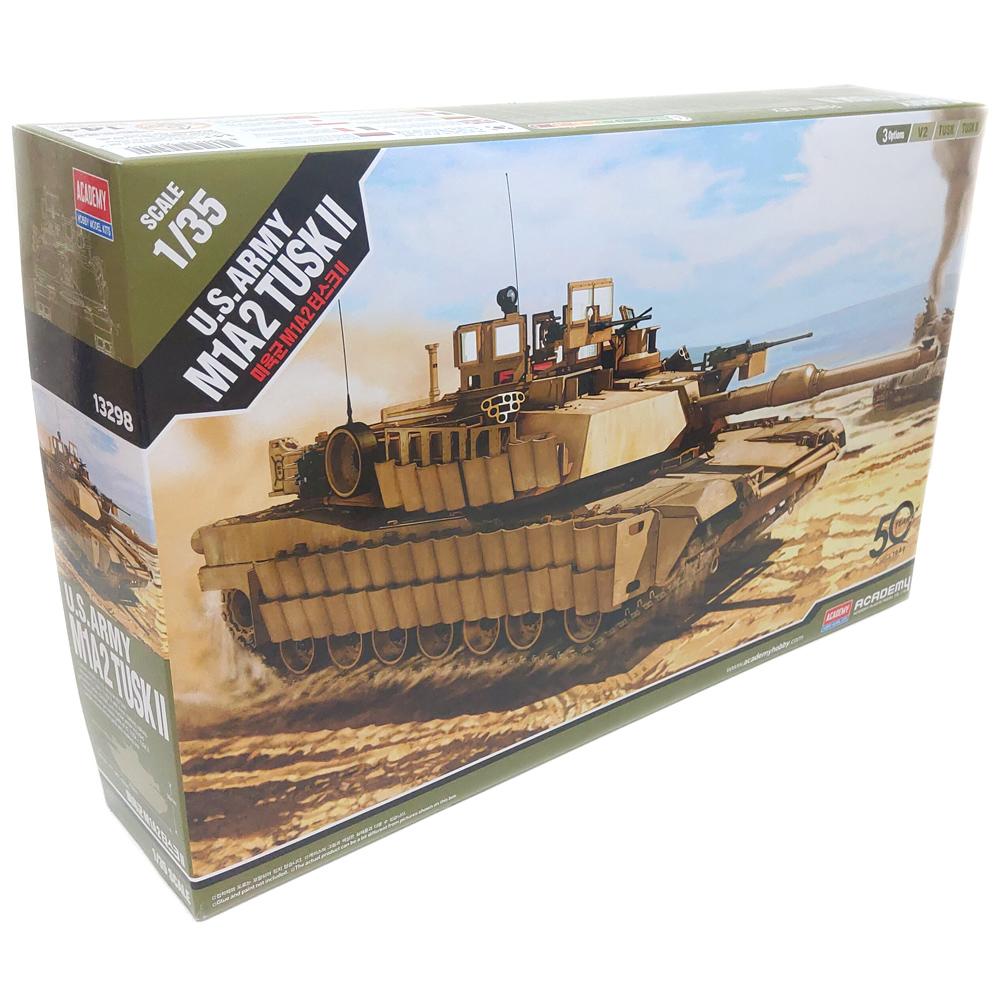 Academy U.S. Army M1A2 Tusk II Tank Model Kit (Scale 1:35)