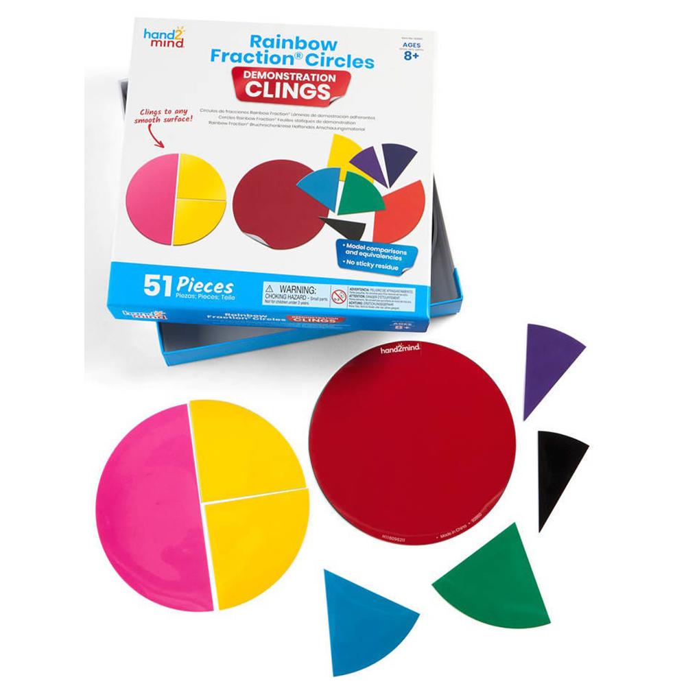 Learning Resources Hand2Mind Rainbow Fraction Circles Demonstration Clings Learning Resources Hand2Mind Rainbow Fraction Circles Demonstration Clings