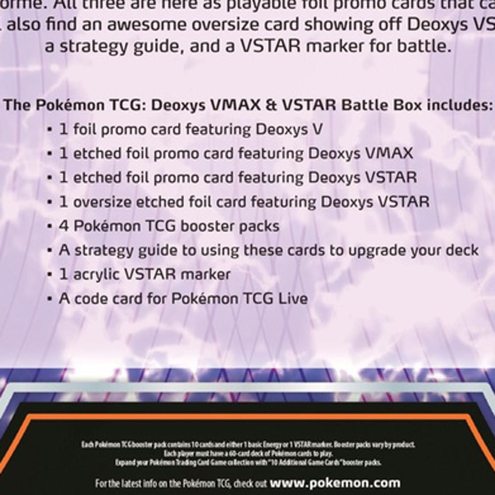 Pokémon Trading Card Game DEOXYS VMAX and VSTAR Battle Box with 4 ...