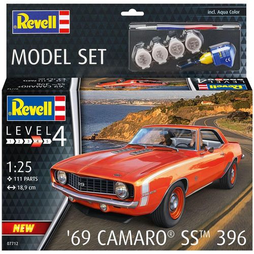 Revell Chevrolet Camaro SS 396 1969 Car Model Set Scale 1:25 with Paint