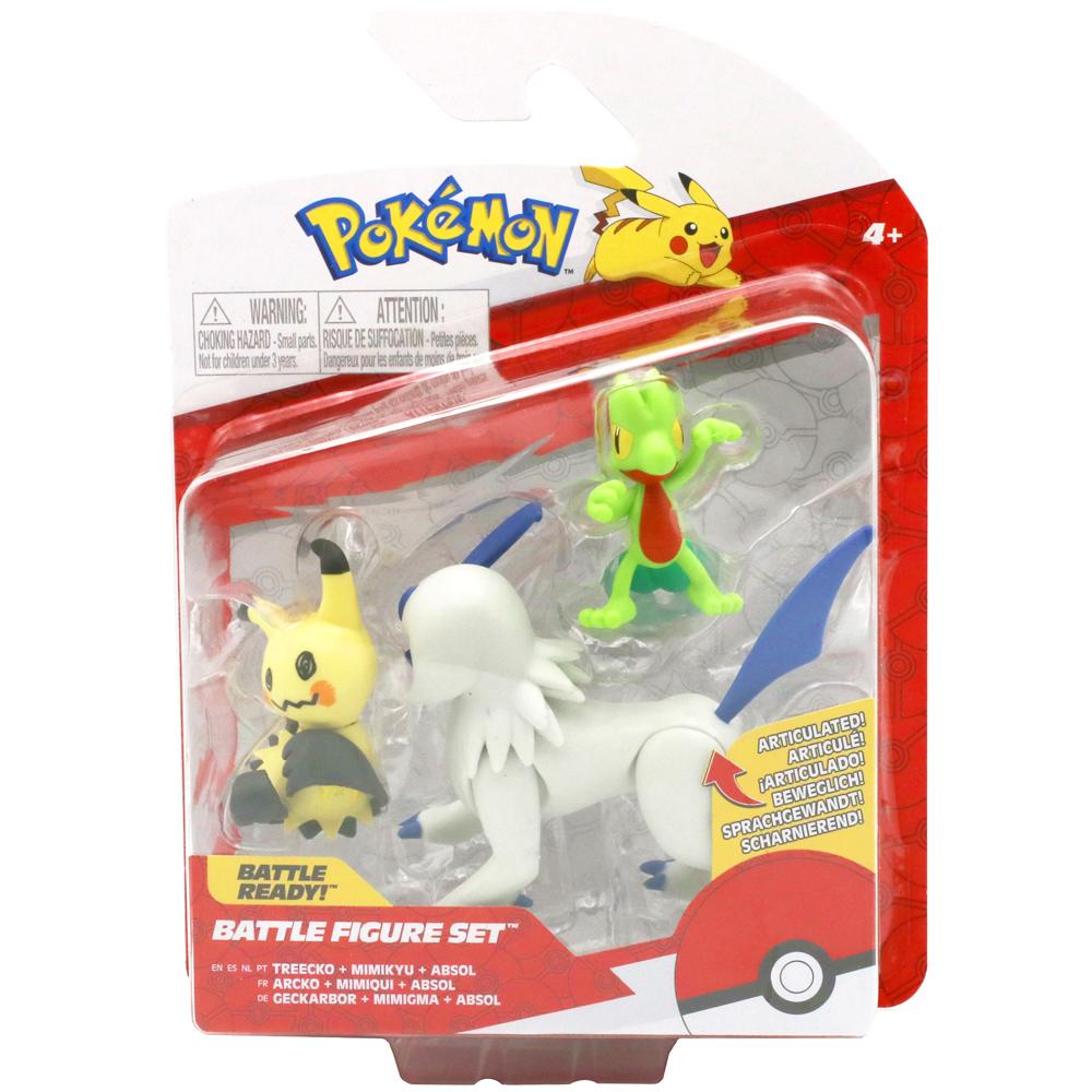 Pokemon Battle Figure Set Absol Treecko and Mimikyu 3 Pack for Ages 4+