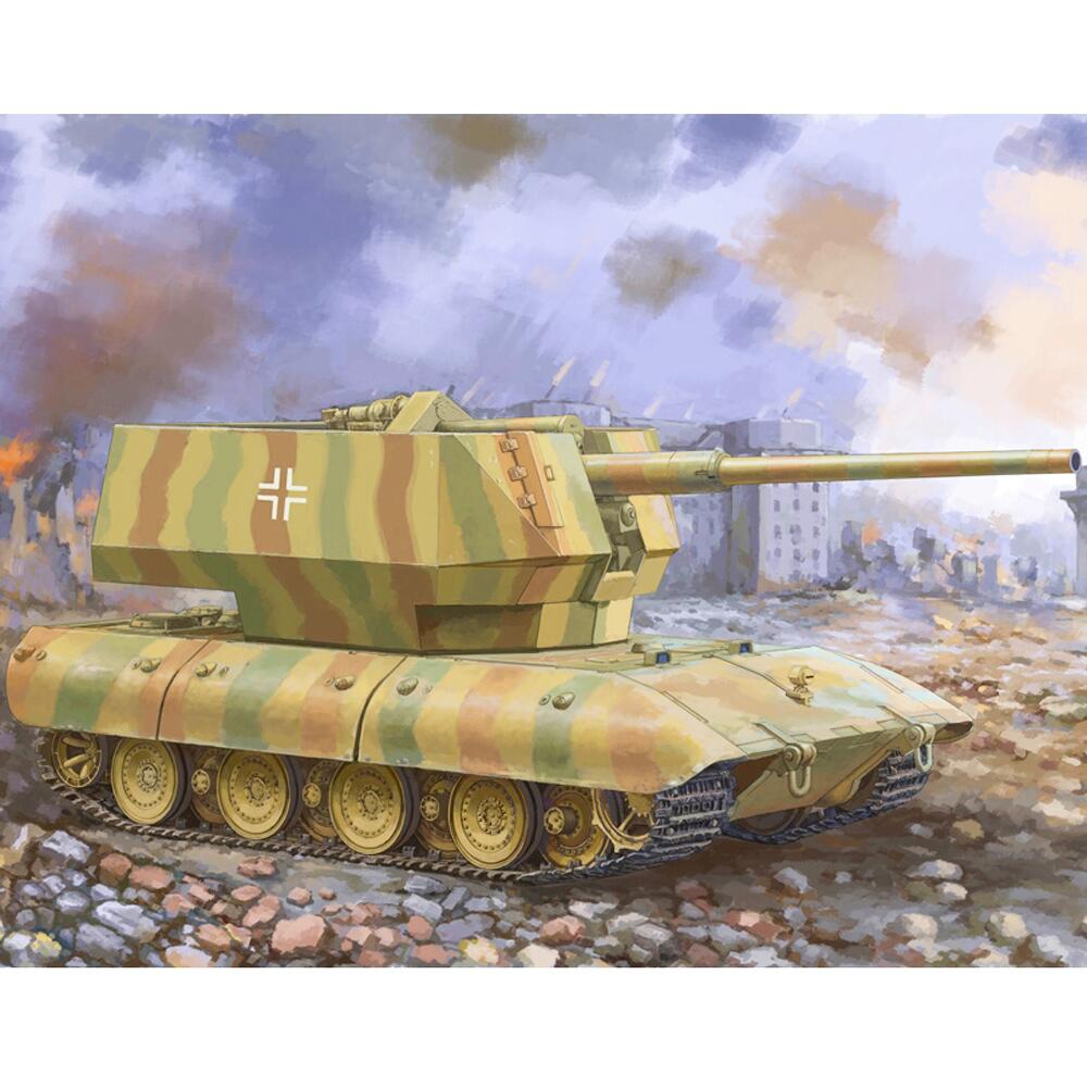 Trumpeter German E-100 Flakpanzer with Flak 40 Tank Military Model Kit ...