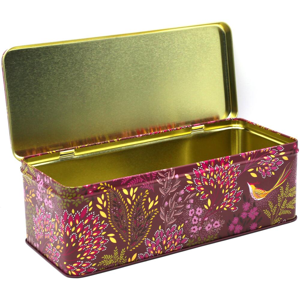 Sara Miller Haveli Garden Long Deep Rectangular Steel Storage Tin