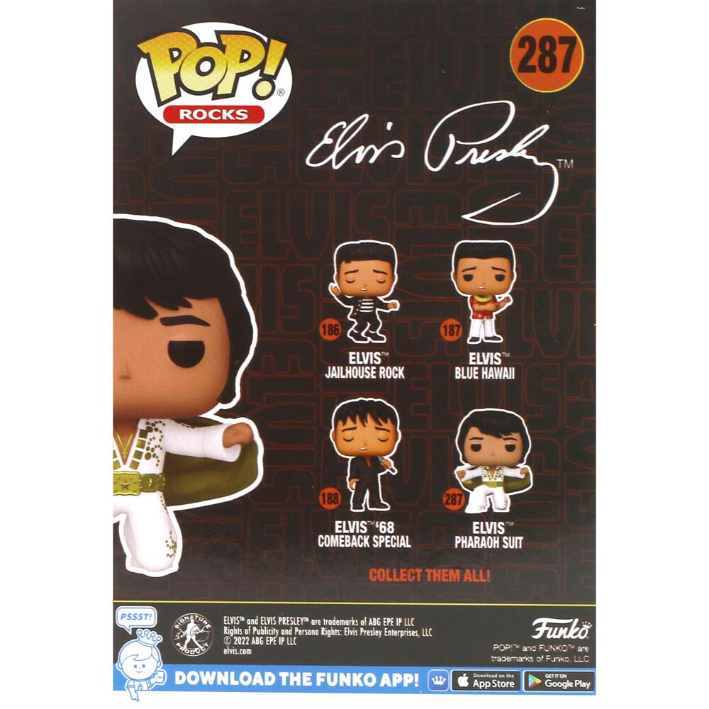 Funko POP! Rocks Elvis Presley Pharaoh Suit Musician Vinyl Figure #287