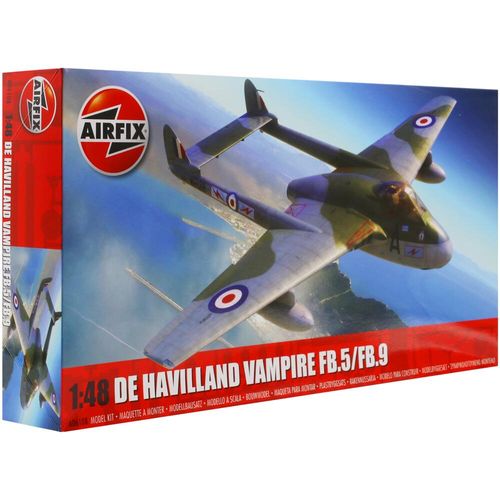 Airfix De Havilland Vampire FB.5/FB.9 Aircraft Model Kit Scale 1:48