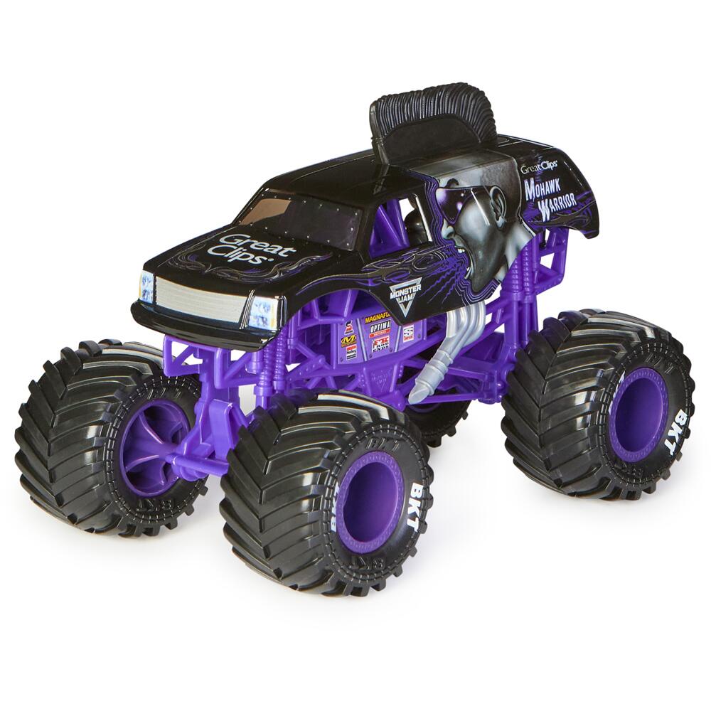 Monster Jam Die Cast True Metal Truck 1:24 GREAT CLIPS MOHAWK WARRIOR