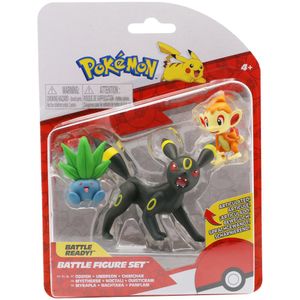 Pokemon Battle Figure Set UMBREON ODDISH and CHIMCHAR 3 Pack