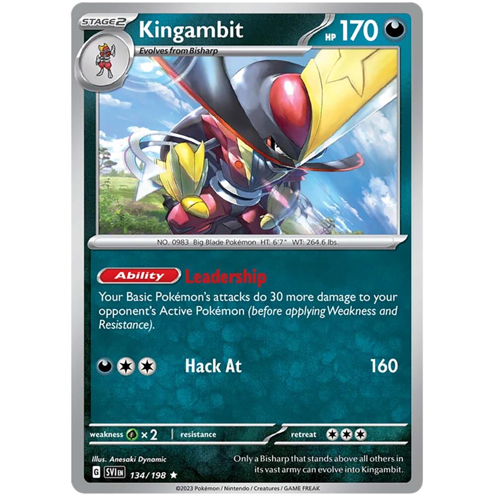 Pokemon TCG Scarlet & Violet Obsidian Flames Promo Pack Kingambit with Coin