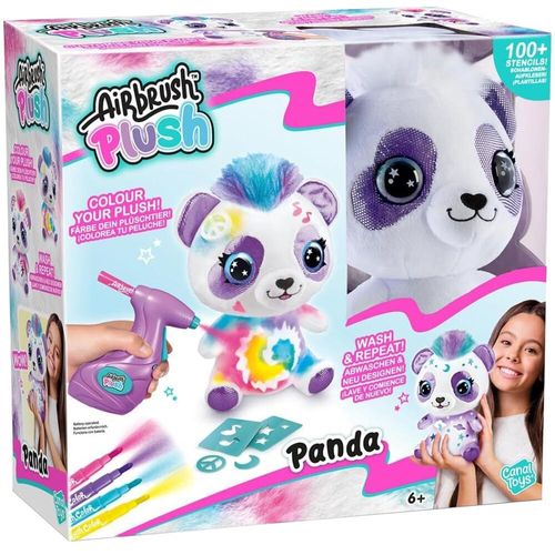 Airbrush Plush Panda Paintable Soft Toy with 100+ Stensils