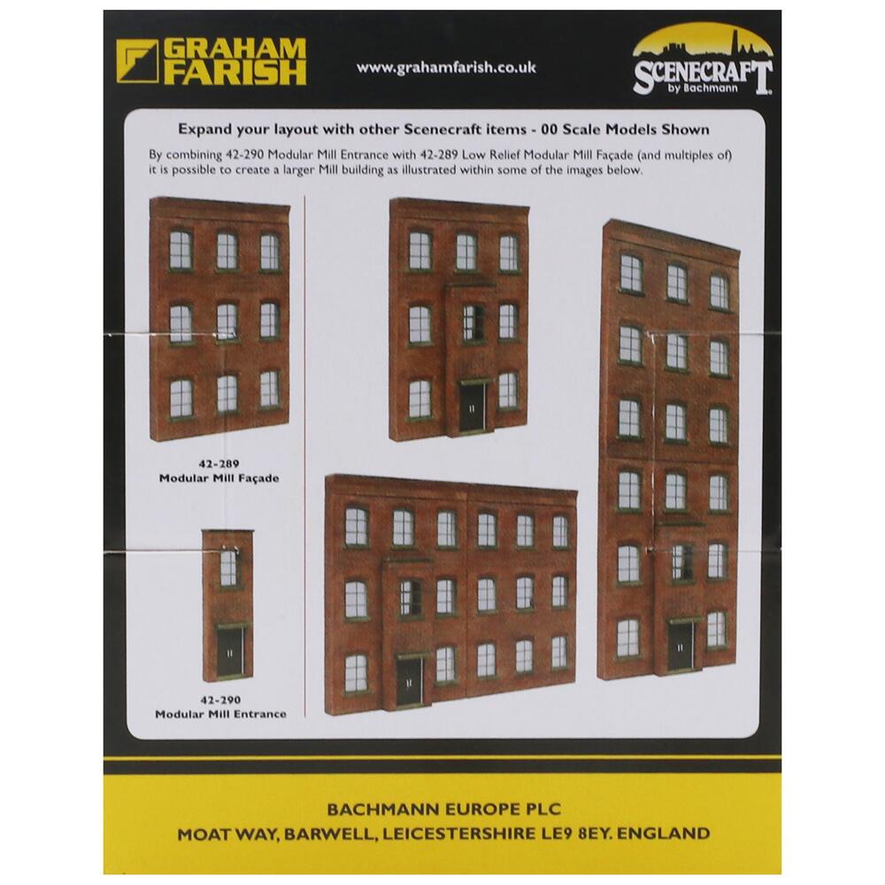 Scenecraft Graham Farish Low Relief Modular Mill Facade N Gauge Model