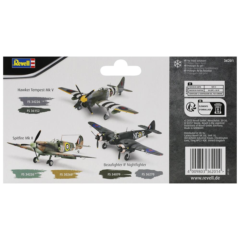 Revell Model Colour Acrylic Paint Set RAF WWII 8 x 17ml