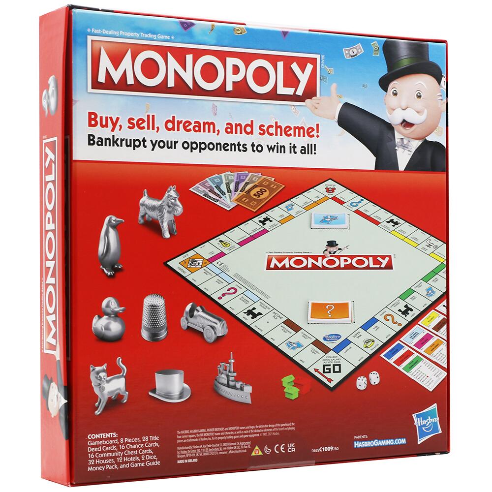 Hasbro Monopoly Classic Board Game 2-6 Players Ages 8+ Hasbro Monopoly Classic Board Game 2-6 Players Ages 8+