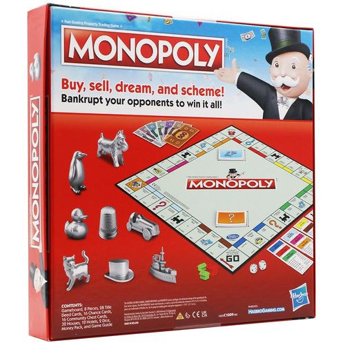 Hasbro Monopoly Classic Board Game 2-6 Players Ages 8+