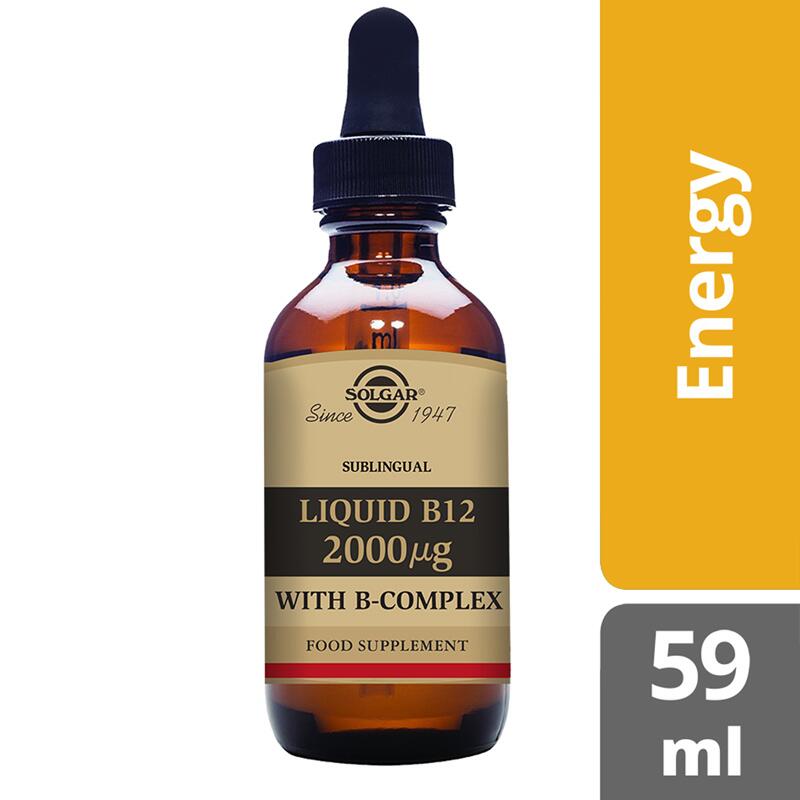 Solgar Sublingual LIQUID B12 2000ug with B-Complex 59ml