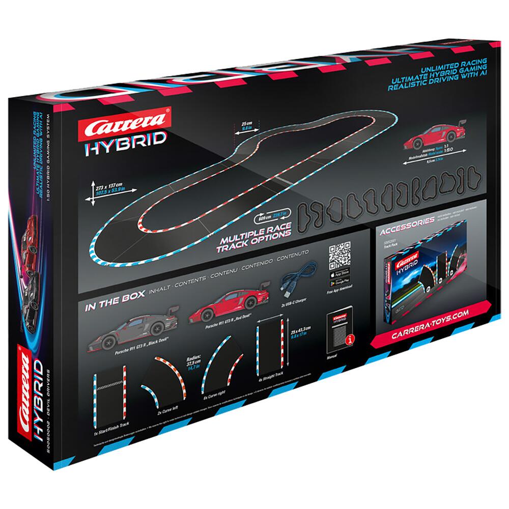 Carrera Hybrid Devil Drivers Slot Car Set with Track and 2 Cars