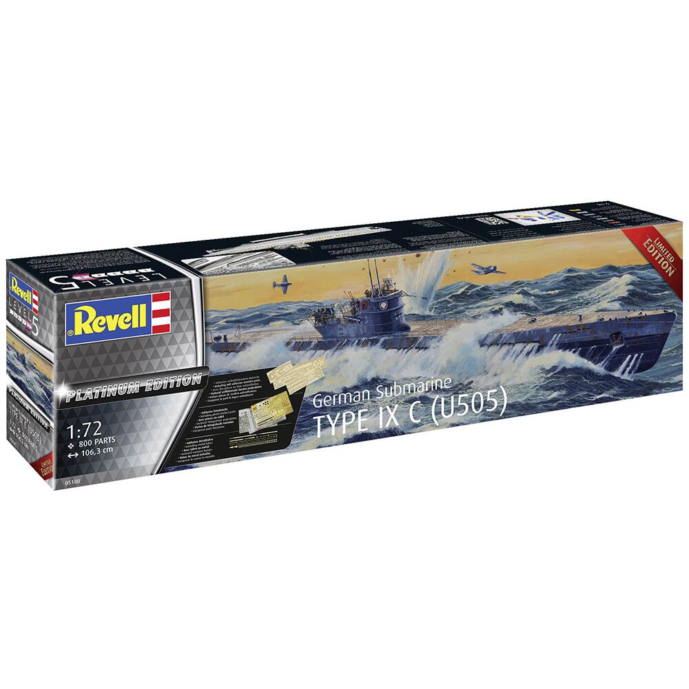 Revell German Submarine Type IX C(U505) Platinum Edition Model Kit ...