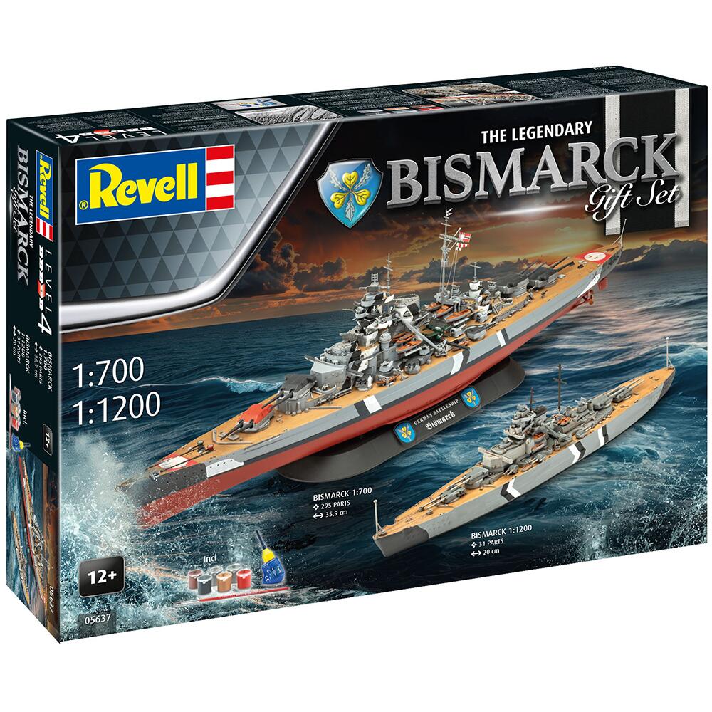 Revell The Legendary Bismarck Gift Set Model Kits Scale 1:700 & 1:1200