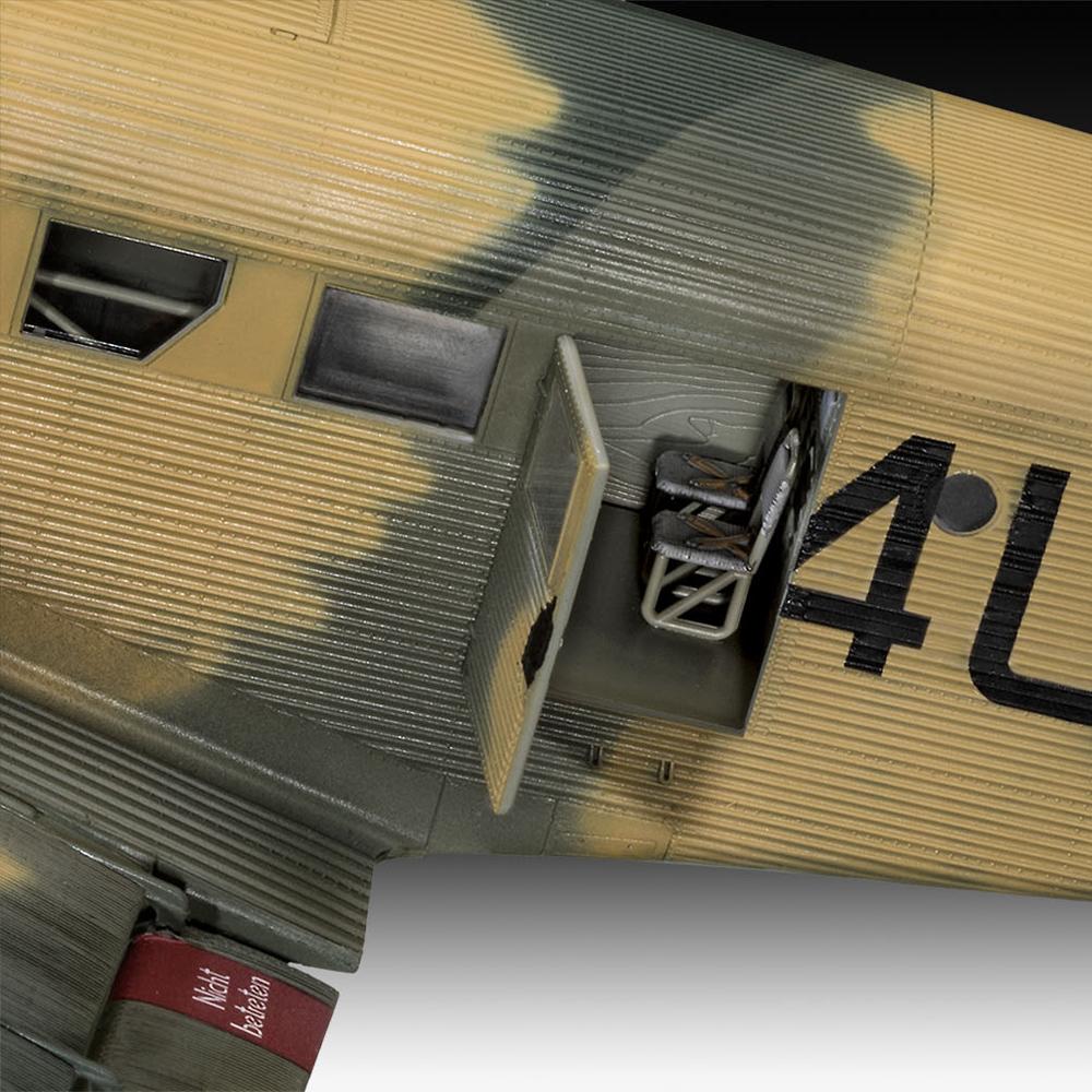 Revell Junkers Ju52/3mg4e Transport Plane Model Kit Level 5 Scale 148