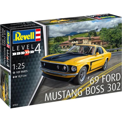 Revell 1969 Ford Mustang Boss 302 Car Model Set (Scale 1:25)