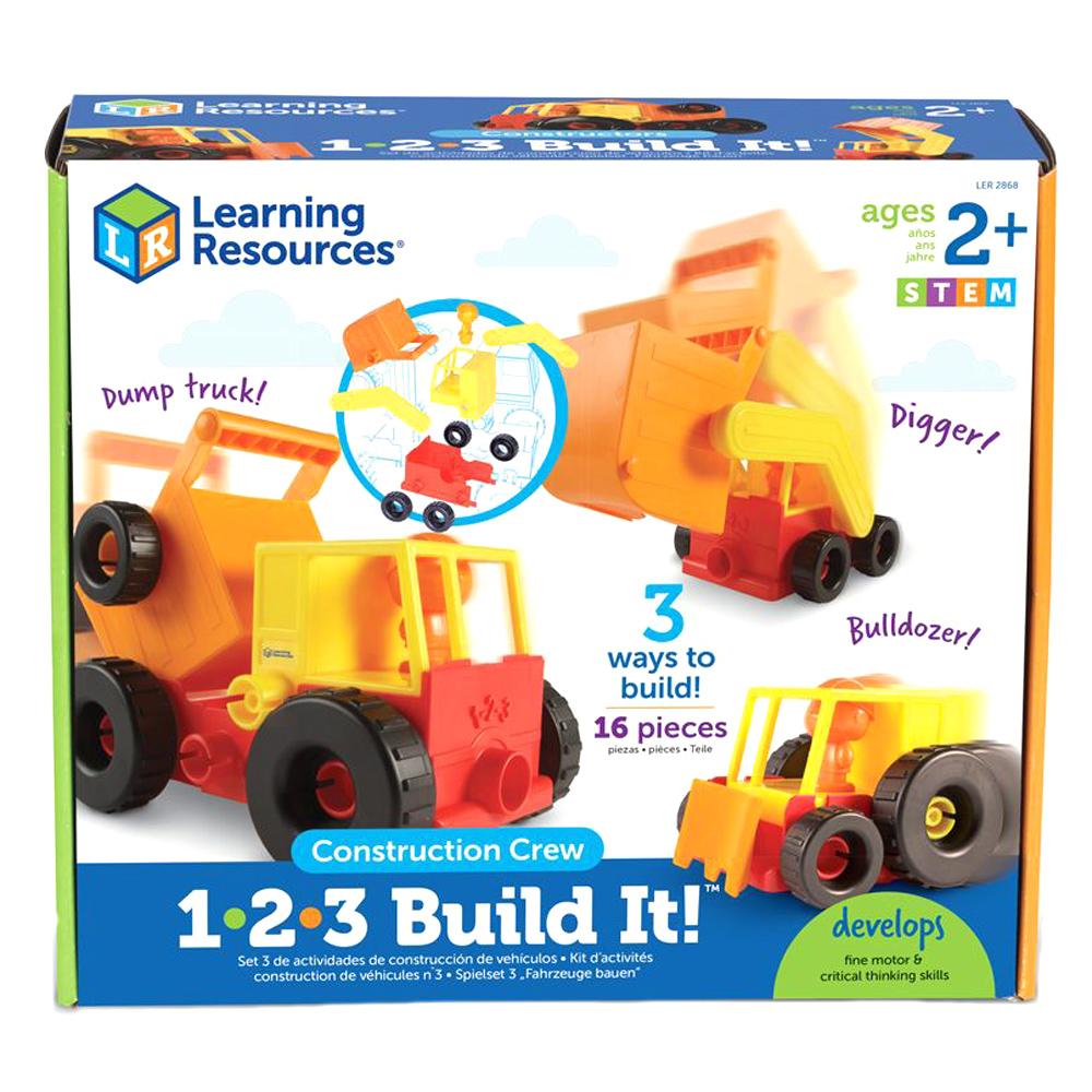 Learning Resources 1.2.3 Build It! Construction Crew Set