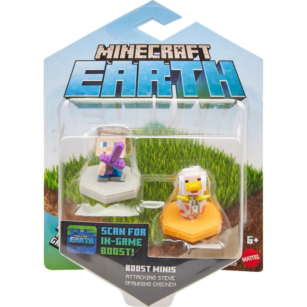 Minecraft Earth Mini NFC Figures 2 Pack - Attacking Steve & Spawning ...