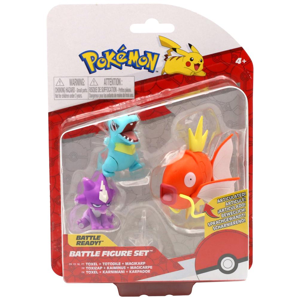 Pokémon Battle Figure Set Magikarp Totodile and Toxel 3 Pack